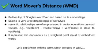 Word Embedding to Document distances | PPTX