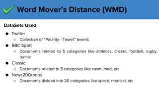 Word Embedding to Document distances | PPTX