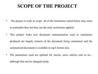 Final-speech based text summarizers.pptx