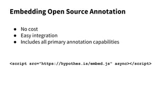 Staines - Open Source Standards Based Annotation | PDF