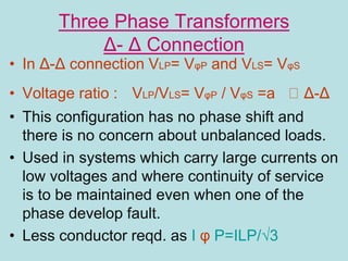 THREE PHASE TRANSFORMERS | PPTX