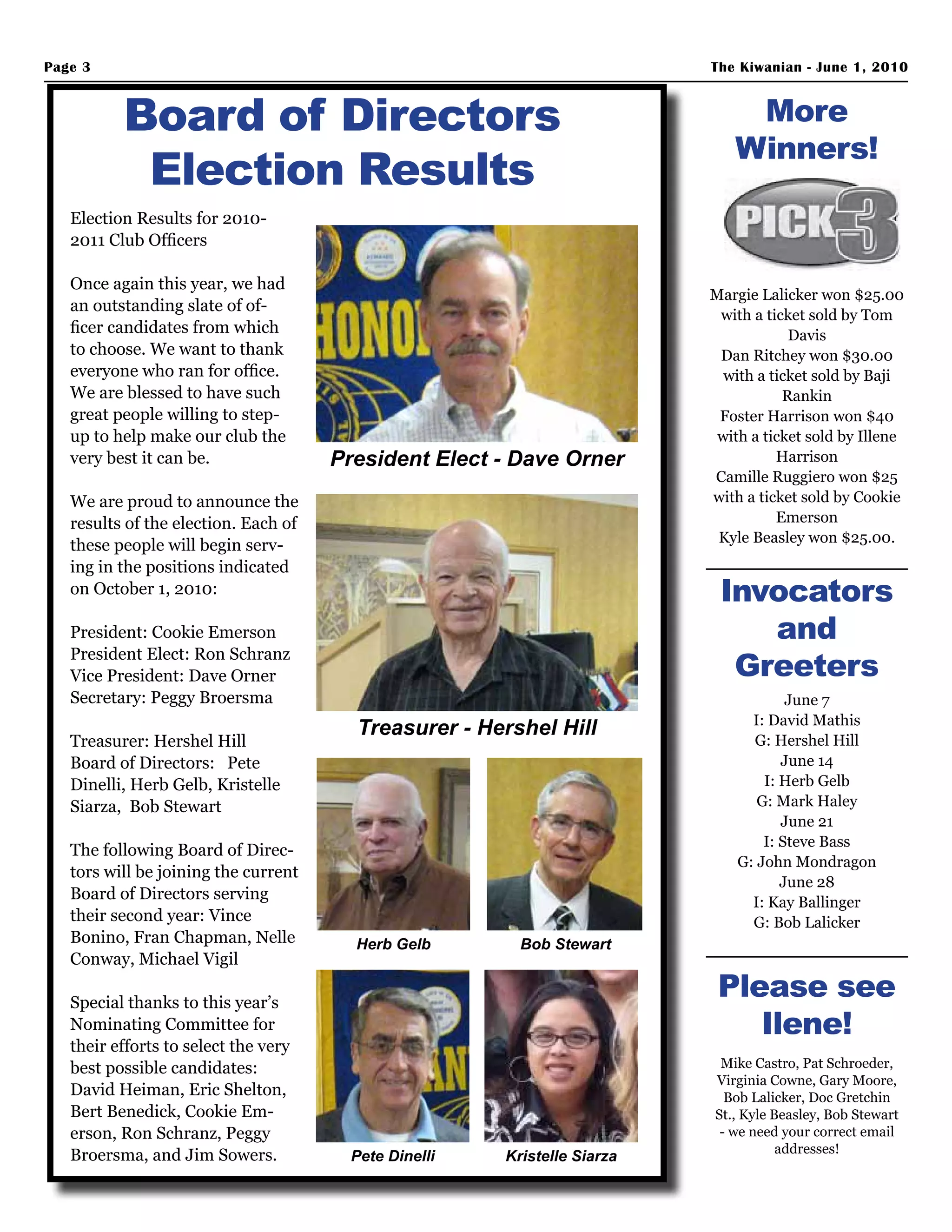 Kiwanis Newsletter layout | PDF