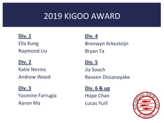 Kigoos 2019 Award Winners | PPT