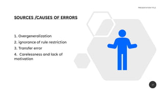 Error analysis and remedial teaching, Error analysis | PDF