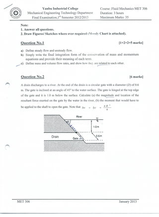 MET 306 Final Examination 1 | PDF