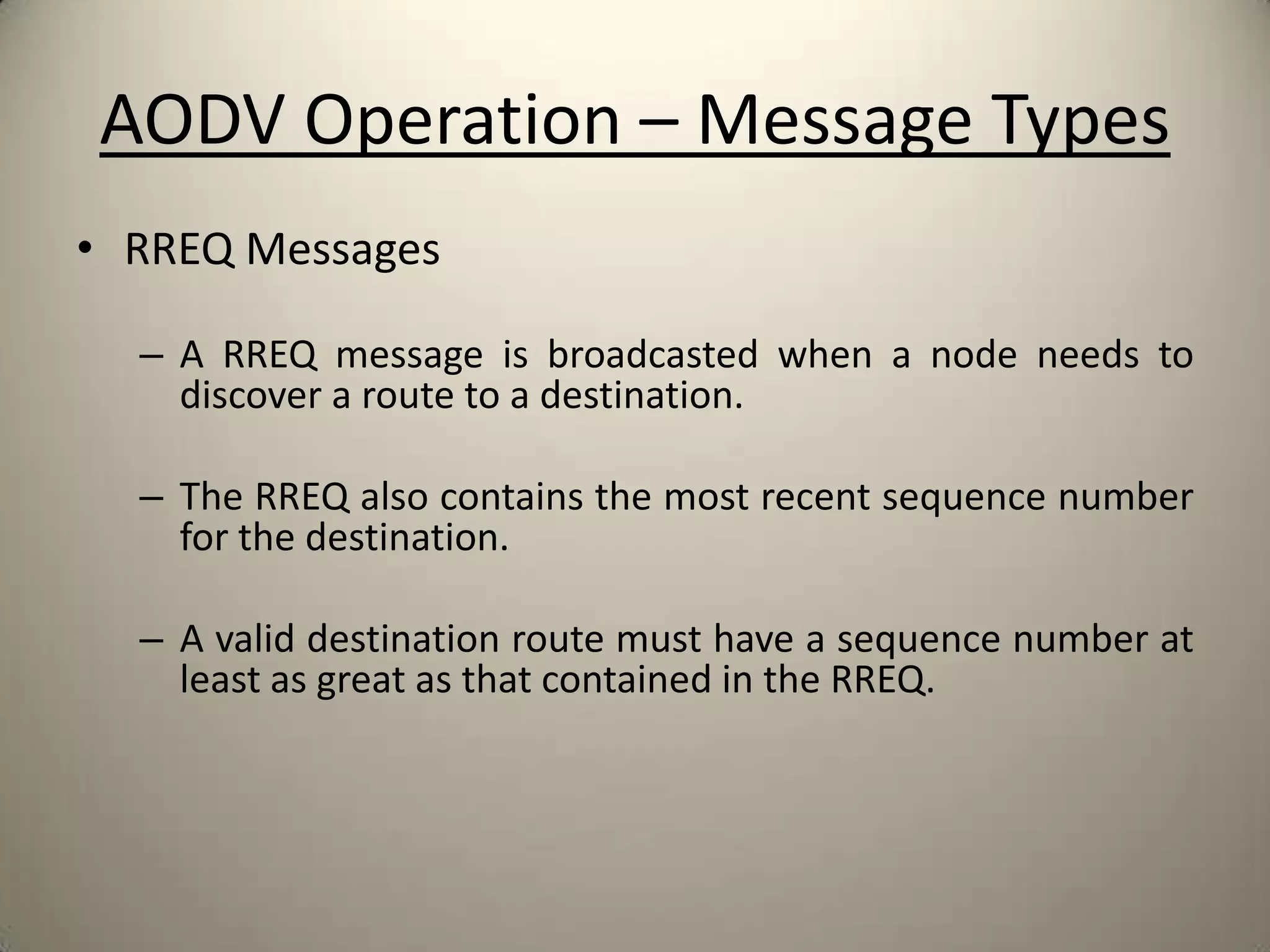 AODV Protocol | PPTX | Computer Networking | Computing