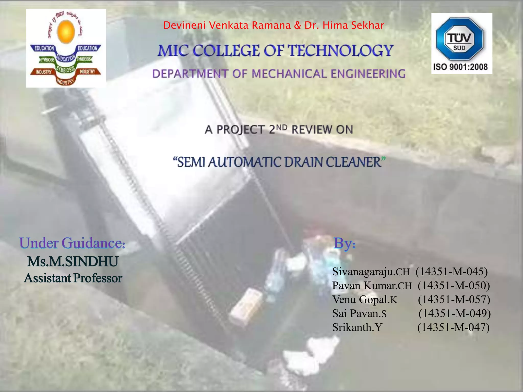 AUTOMATIC DRAIN CLEANER | PPTX