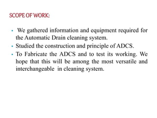 AUTOMATIC DRAIN CLEANER | PPTX