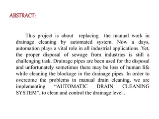 AUTOMATIC DRAIN CLEANER | PPTX
