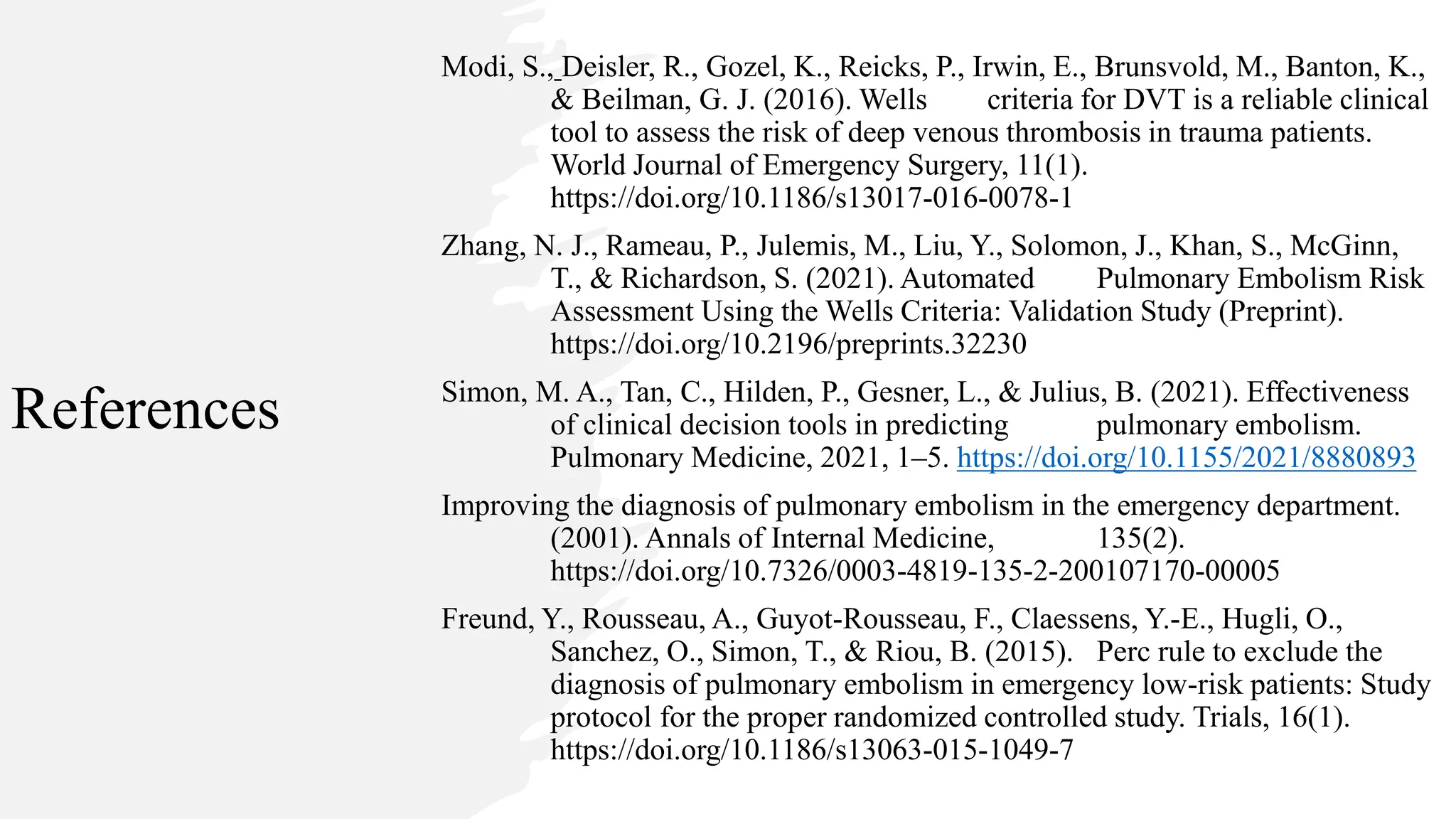 Clinical decision support tool for pulmonary embolism | PPT Clinical decision support tool for pulmonary embolism | PPT
