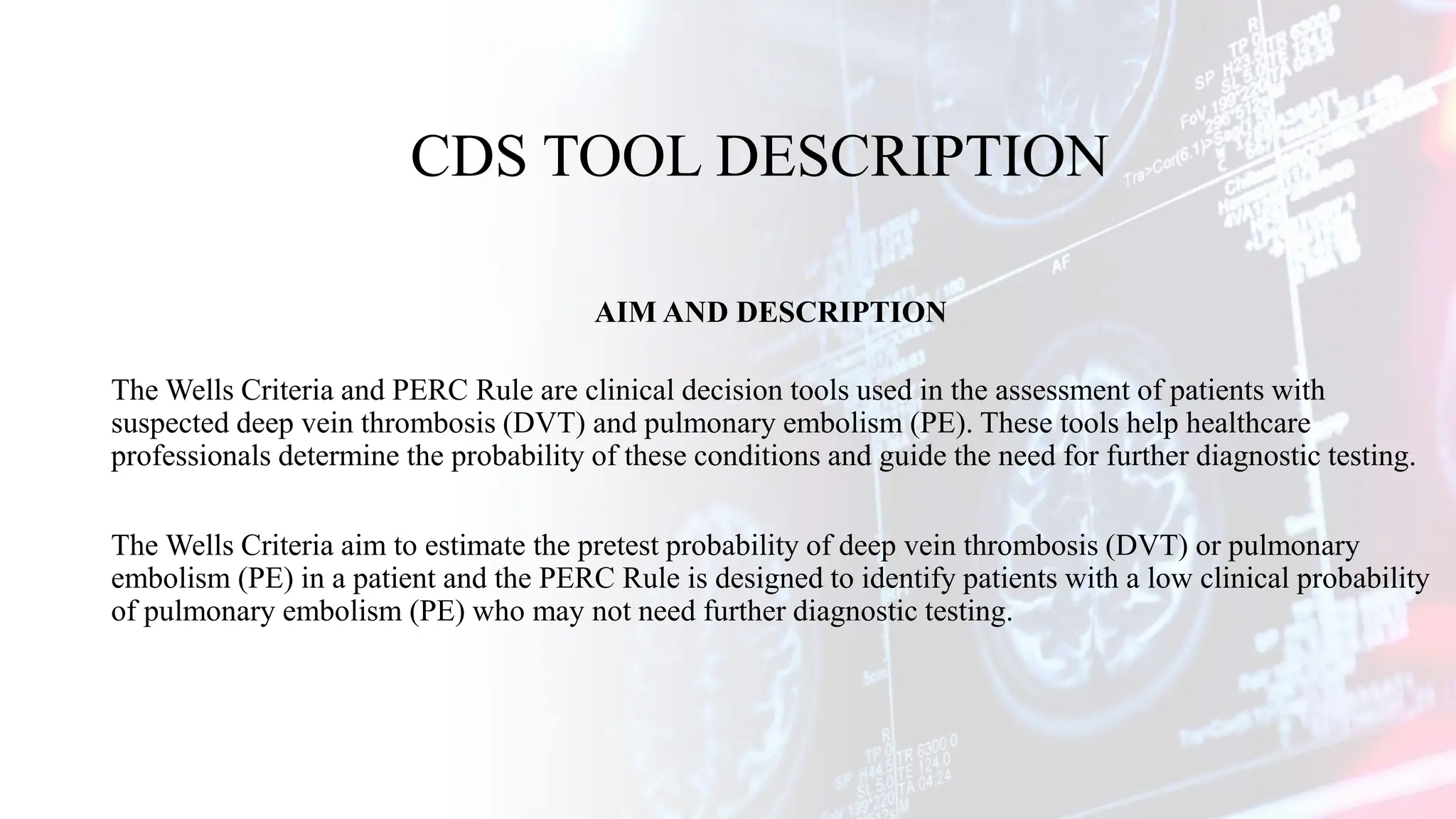 Clinical decision support tool for pulmonary embolism | PPT Clinical decision support tool for pulmonary embolism | PPT