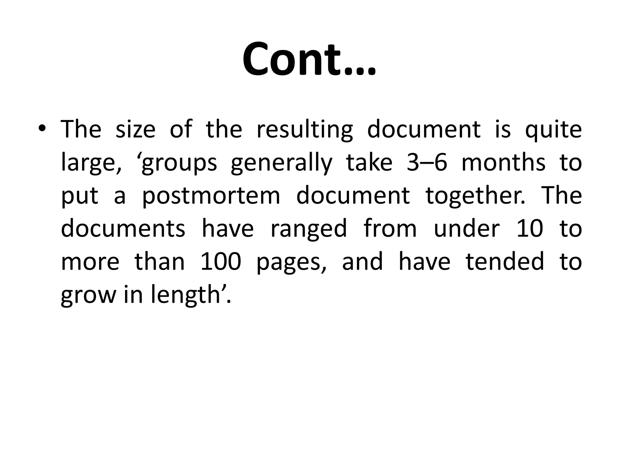 Postmortem Analysis | PPTX
