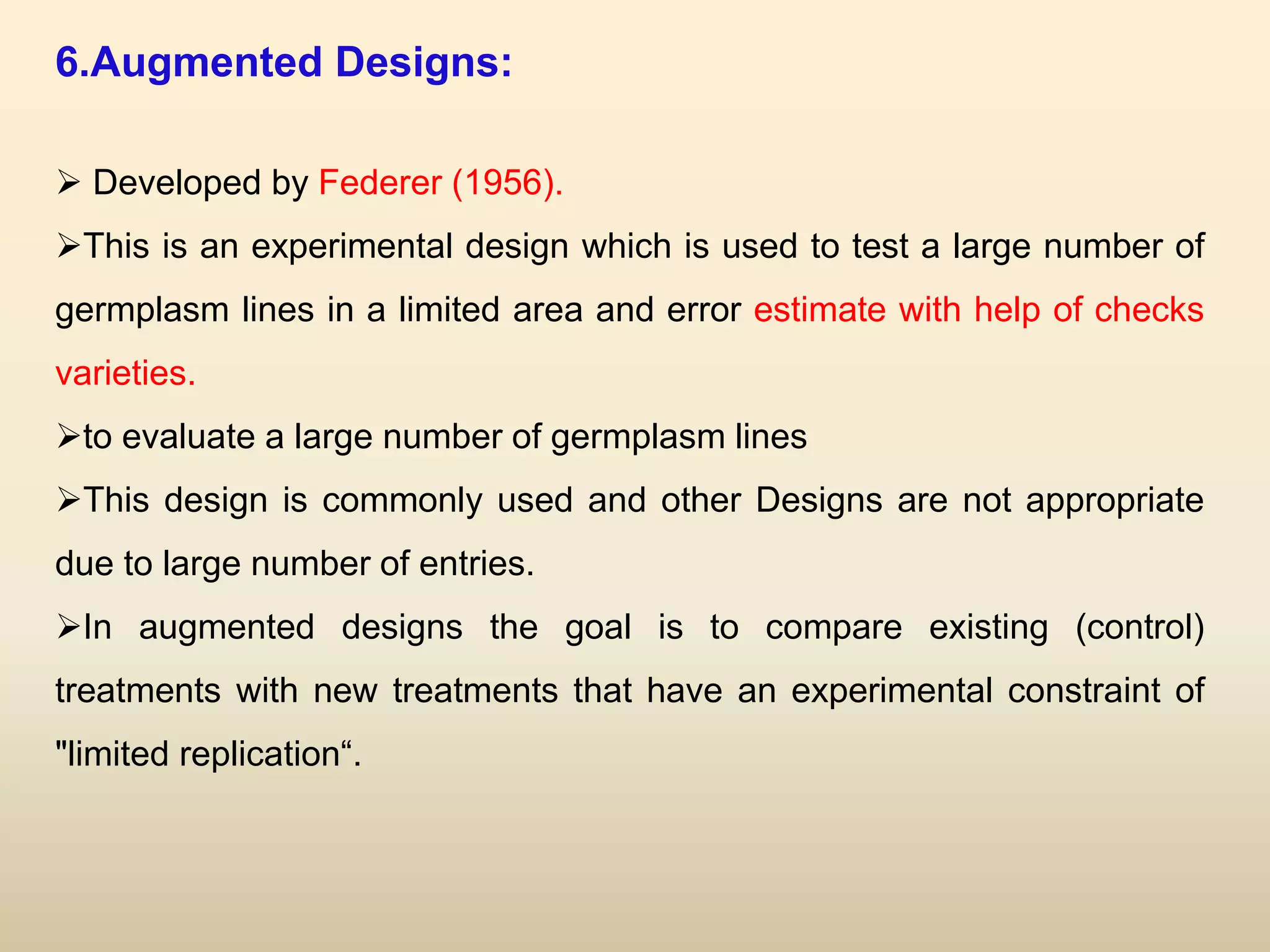 Experimental design in Plant Breeding | PPTX