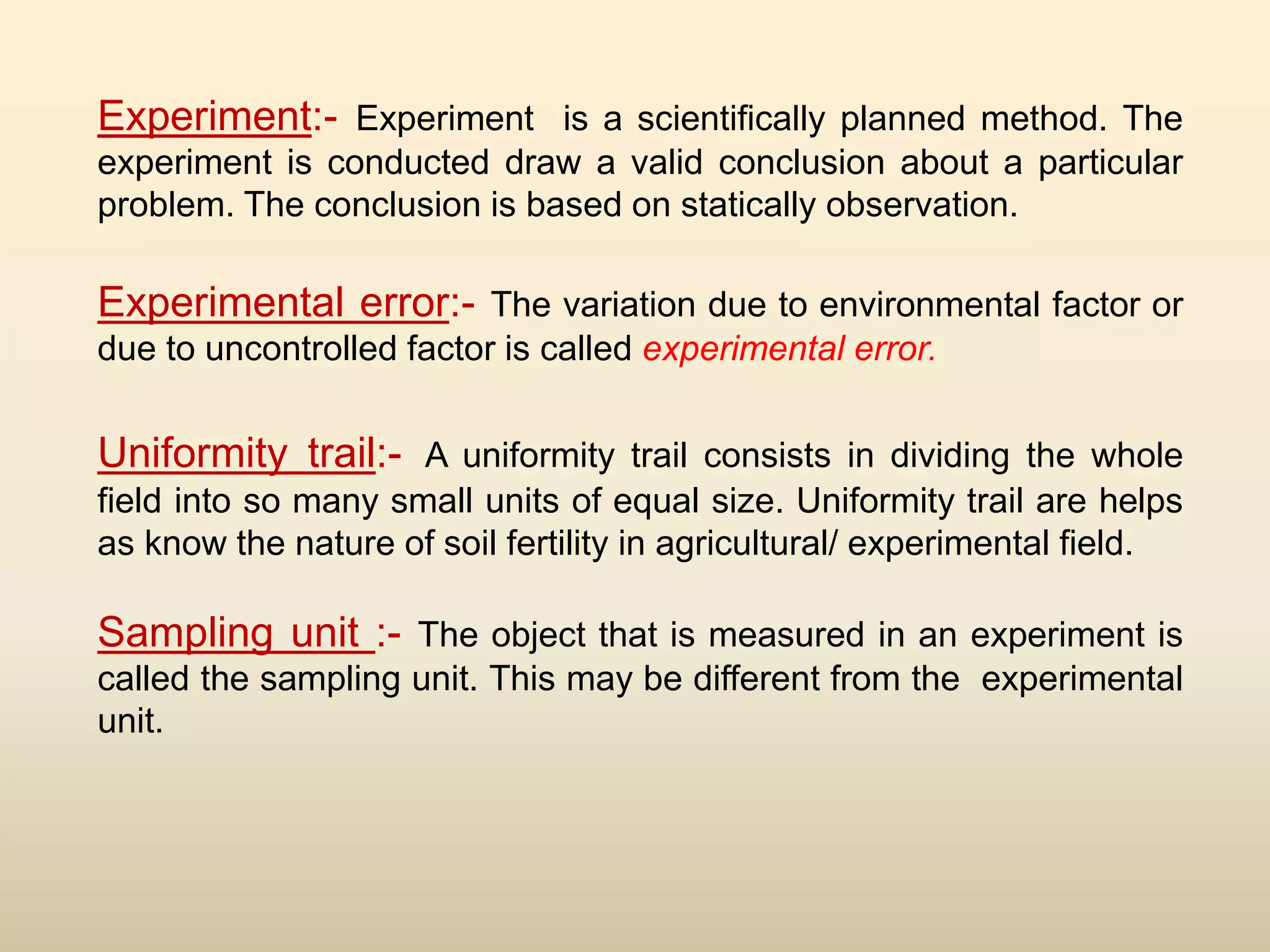 Experimental design in Plant Breeding | PPTX