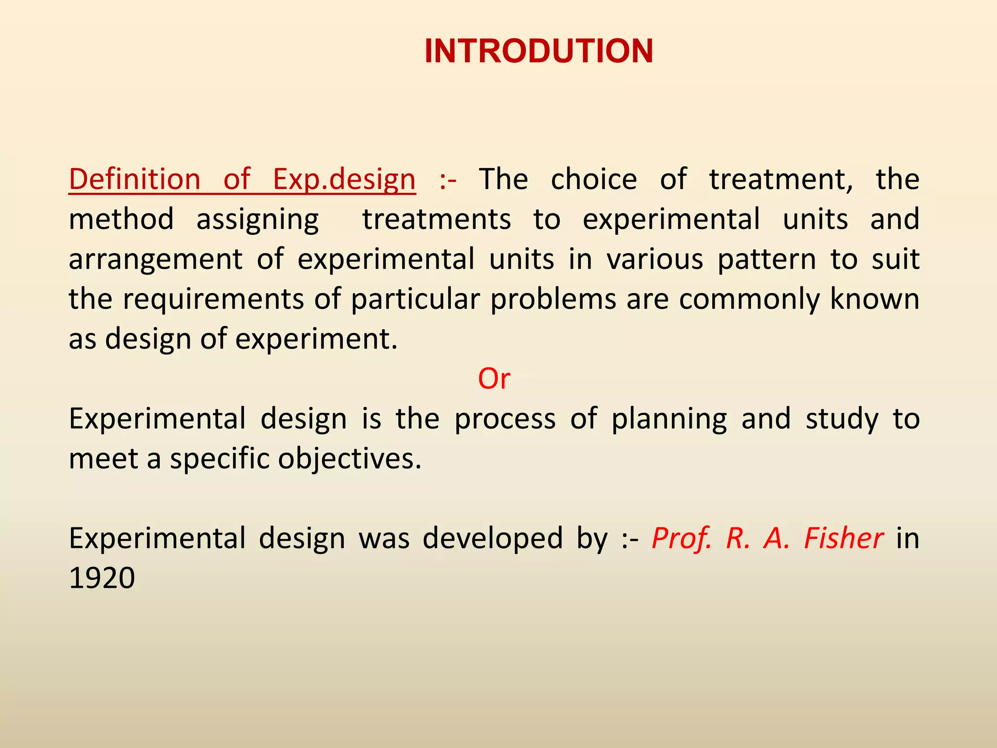 Experimental design in Plant Breeding | PPTX