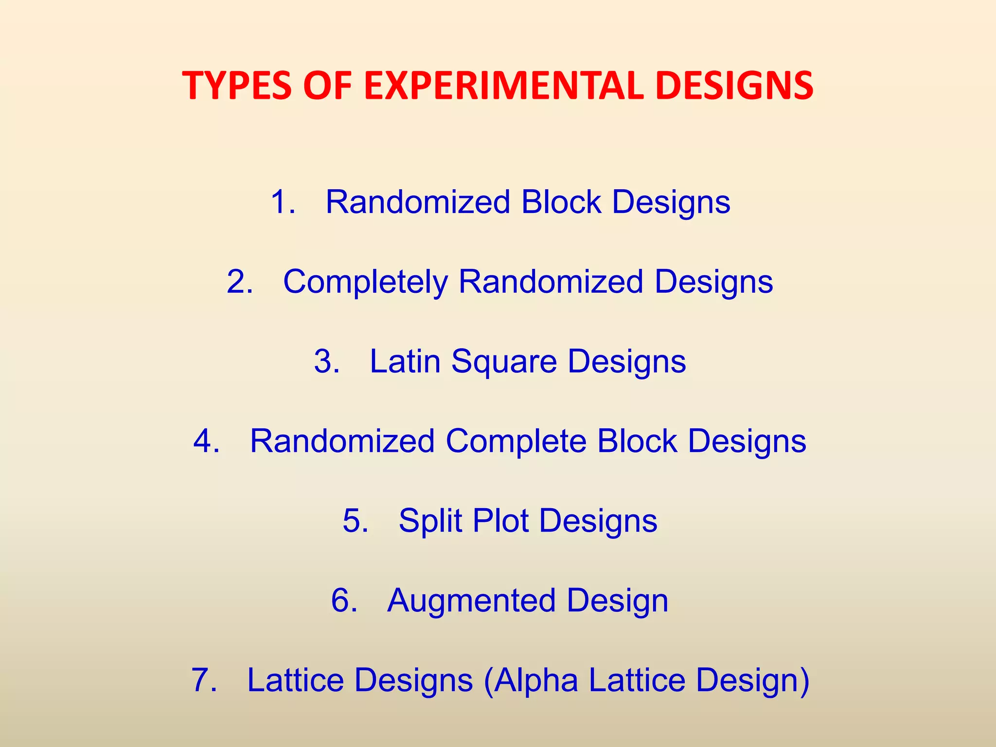 Experimental design in Plant Breeding | PPTX