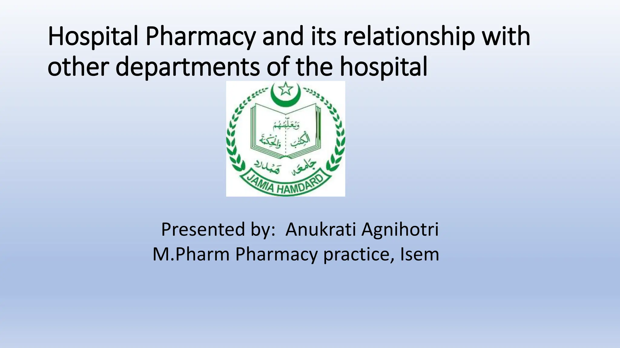 final1701660007790_hospital pharmacy ppt.ppt | Pharmaceutical Industry ...