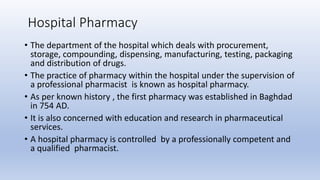 final1701660007790_hospital pharmacy ppt.ppt | Pharmaceutical Industry ...