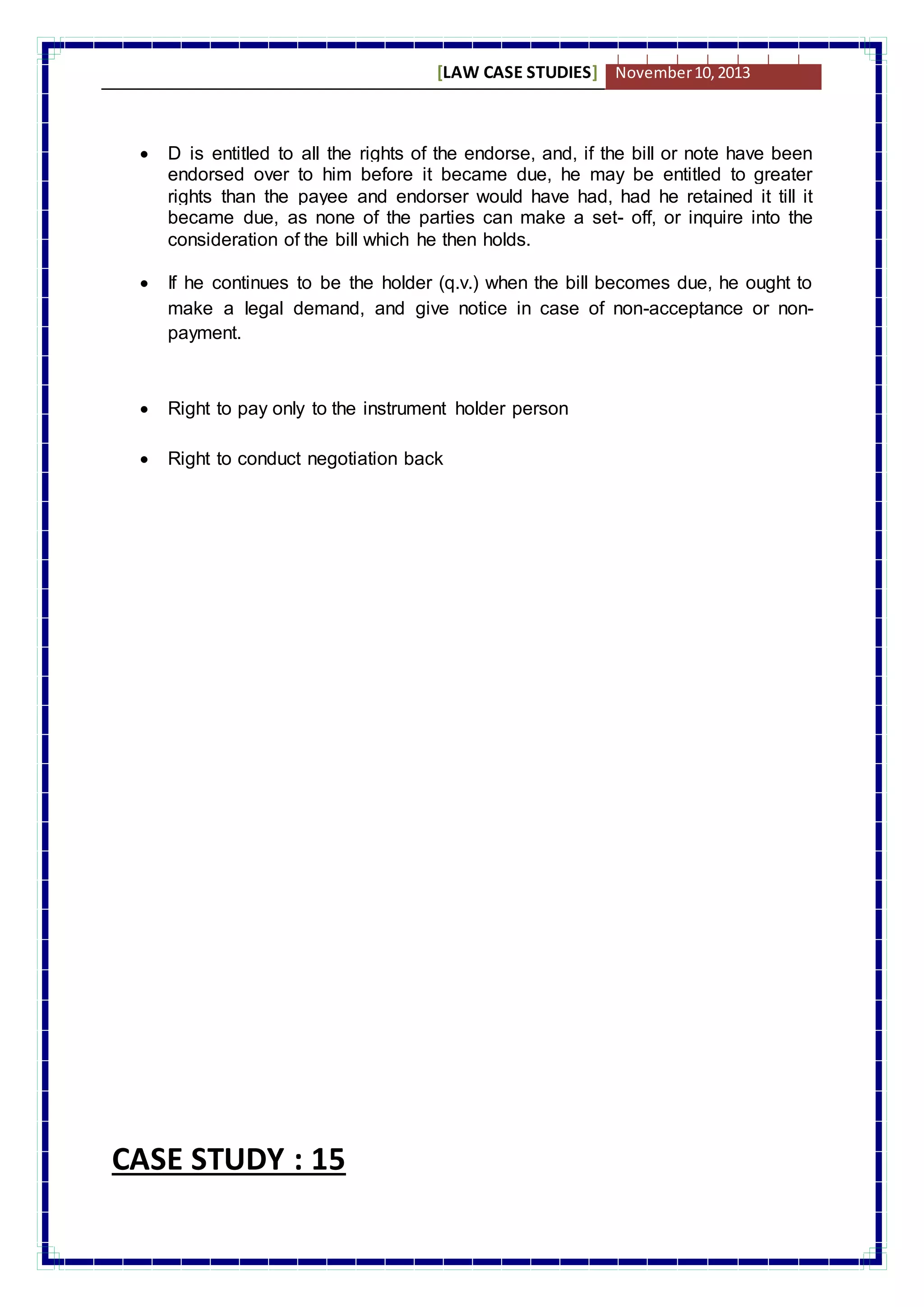 business law case studies with solution | DOCX