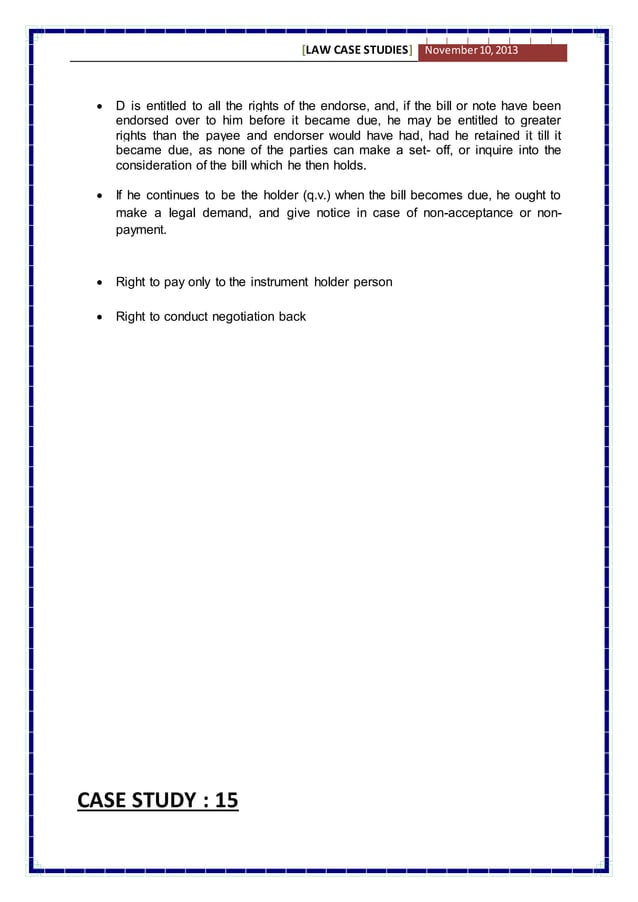 business law case studies with solution | DOCX | Marriage and Civil ...