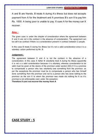 business law case studies with solution | DOCX