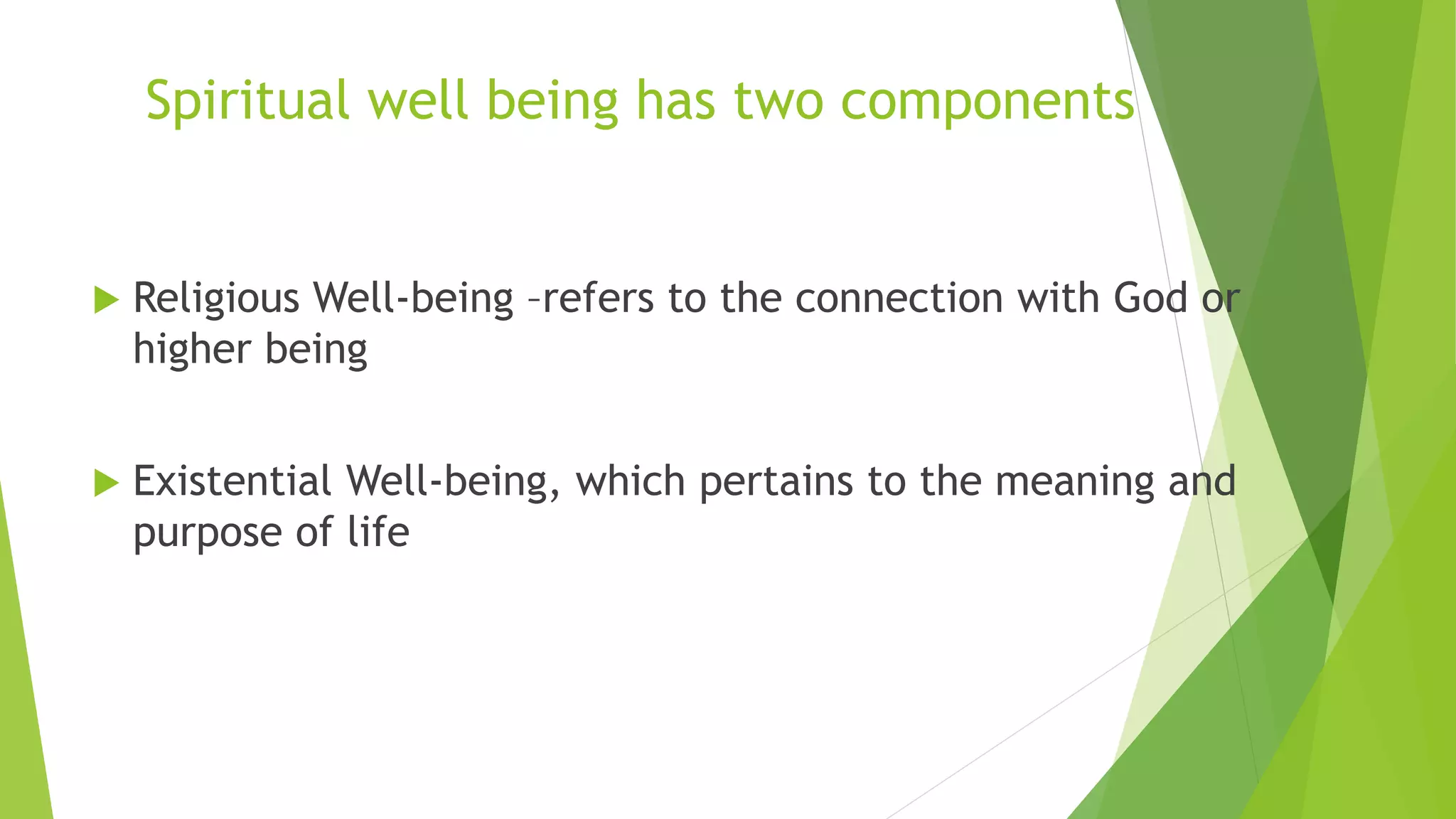 Spiritual health and community well being | PPTX