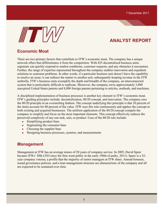ITW Analyst Report | DOCX