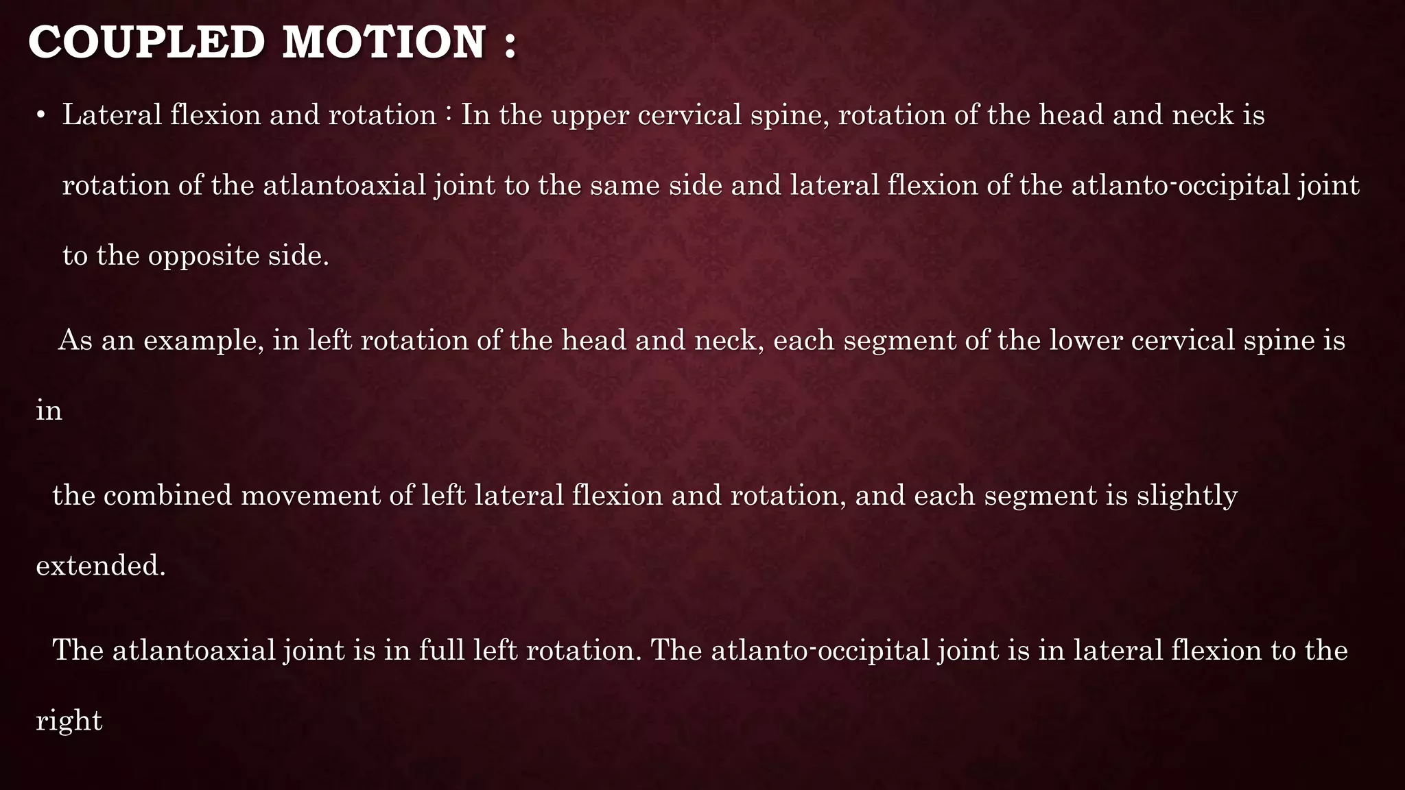 Applied Biomechanics of Cervical Spine | PPTX