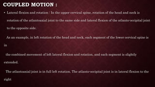 Applied Biomechanics of Cervical Spine | PPTX