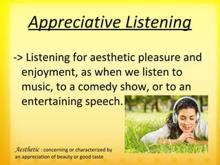 Types of Listening | PPT