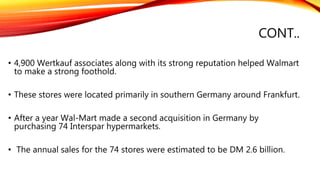 walmart closes up their shops in germany | PPTX