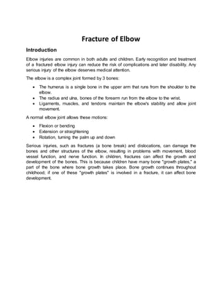 fractured elbow | DOCX