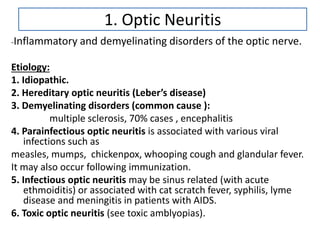 Common Neuro Ophthalmological Disorder | PPTX