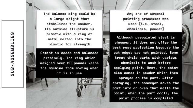 Manufacturing Process of Washing Machine | PPTX