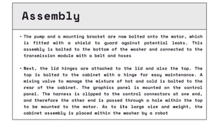 Manufacturing Process of Washing Machine | PPTX