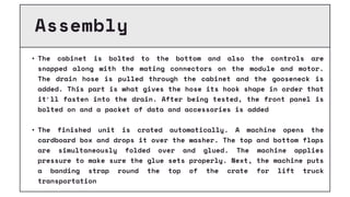 Manufacturing Process of Washing Machine | PPTX