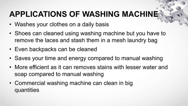 Manufacturing Process of Washing Machine | PPTX