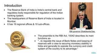 Role of RBI in Indian Banking System | PPT