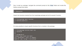 Interesting Presentation on Python Modules and packages | PPTX
