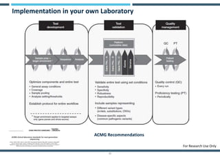 Molecular QC: Using Reference Standards in NGS Pipelines | PPTX