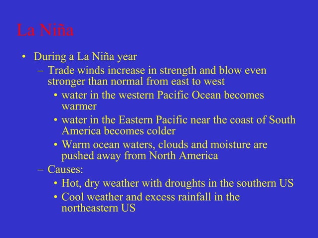 El nino and La nina | PPTX | Weather | Science