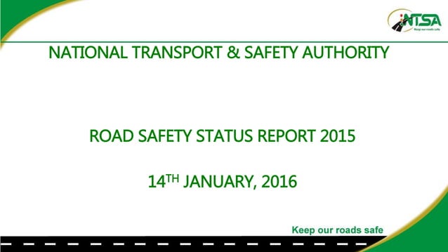 Final 2015 road safety status report | PPTX