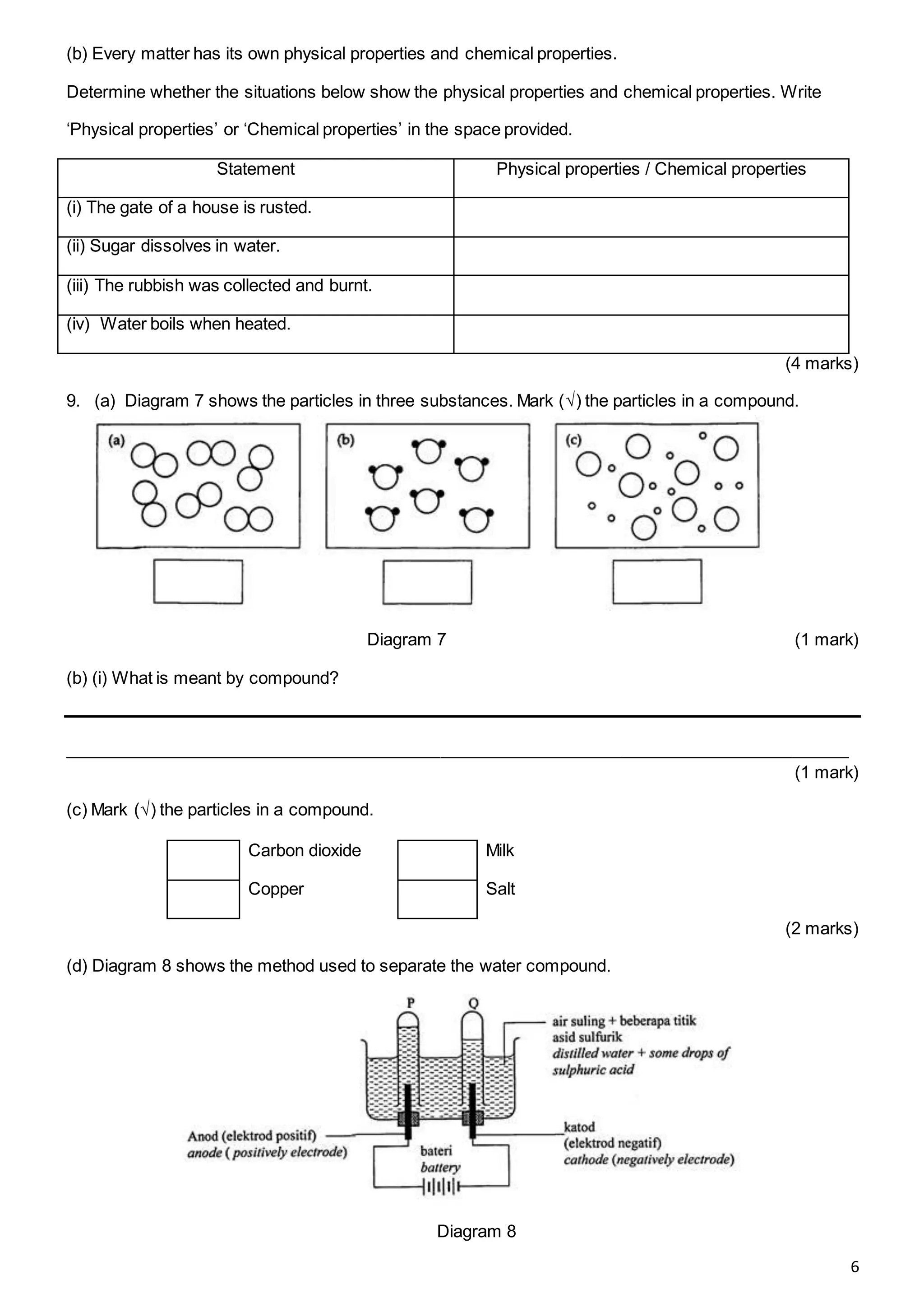 Final Year Examination Form 1 Science Paper | DOCX