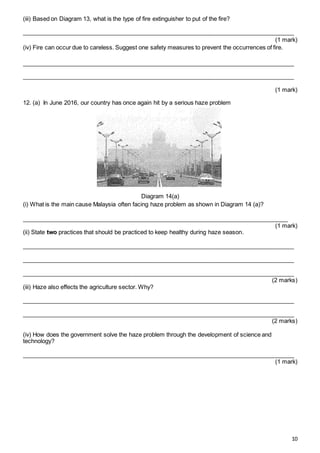 Final Year Examination Form 1 Science Paper | DOCX