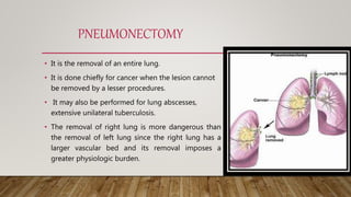 Thoracic surgery and it's management | PPTX