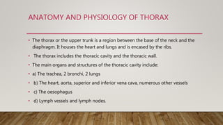 Thoracic surgery and it's management | PPTX
