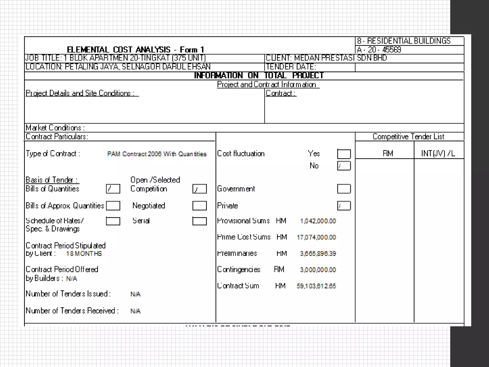 Elemental Cost Analysis | PDF