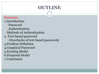 Graphical Password Authentication | PPTX