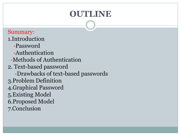 Graphical Password Authentication | PPTX