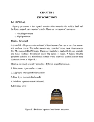 Minor Project on design and analysis of flexible pavement with cement ...